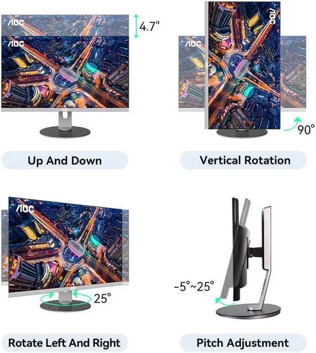 AOC All-in-One Gaming Computer PC 27" FHD AMD R7 5700G SSD Processor up ...