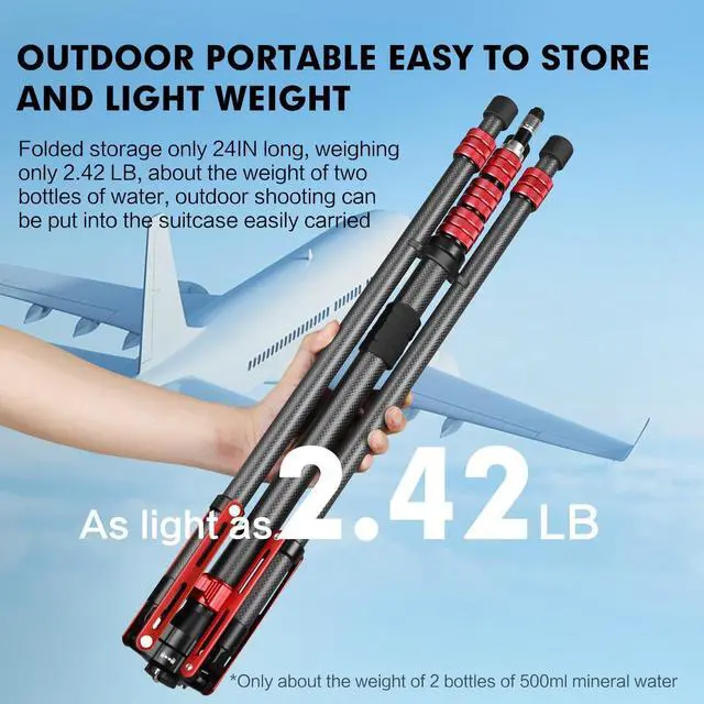 Light Stand Carbon Fiber, Adjustable Tripod Stand for Photography ...