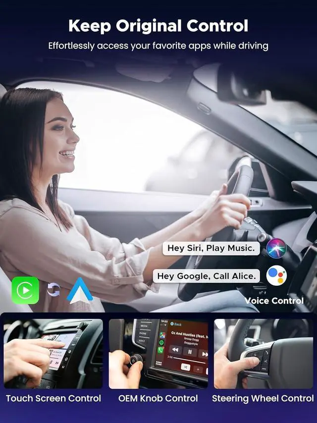 3-in-1 Wireless CarPlay Adapter, Car TV Mate Pro Max 2025 Upgraded ...