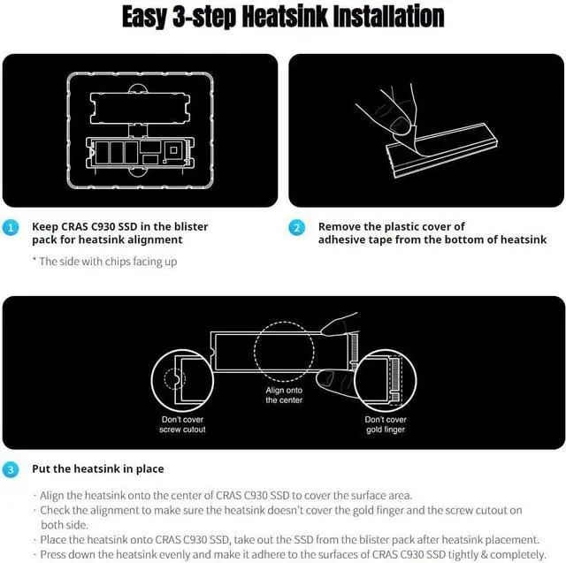 CRAS C930 1TB M.2 NVMe PCIe Gen4x4 Internal Gaming SSD Heatsink ...