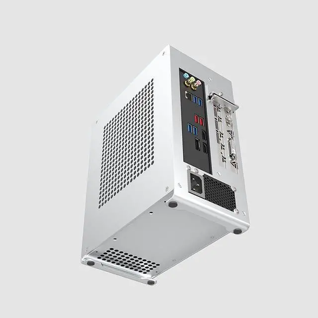 Zzew A1p Mini Itx Pc Case Mini Itx Micro Itx Computer Case Requires 1u Flex Psu Silver Full