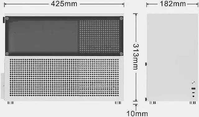 ZZEW C3P MATX/ITX Computer Case, Silver Full Aluminum Micro ATX Mini ...