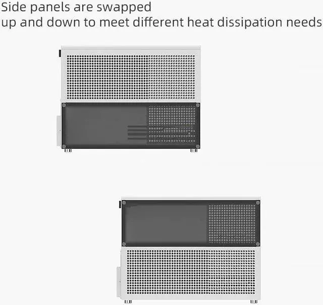 ZZEW C3P MATX/ITX Computer Case, Silver Full Aluminum Micro ATX Mini ...