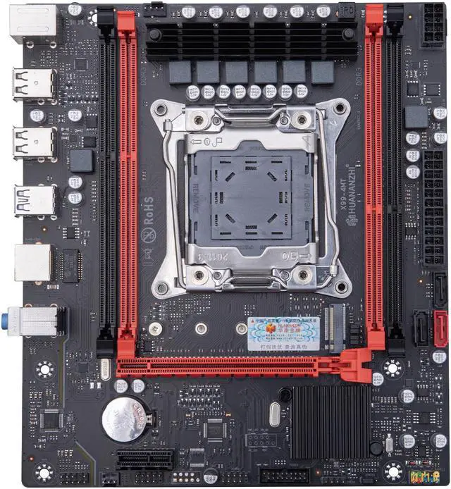 HUANANZHI X99 4MT LGA 2011-3 X99 Motherboard E5 2673 2676 2666 2678 2696 V3 V4 support DDR3 RECC ...