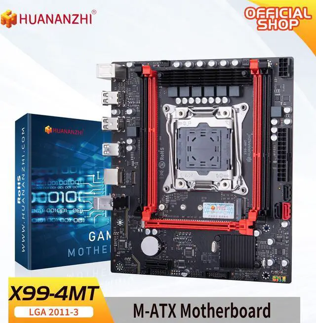 HUANANZHI X99 4MT LGA 2011-3 X99 Motherboard E5 2673 2676 2666 2678 2696 V3 V4 support DDR3 RECC ...