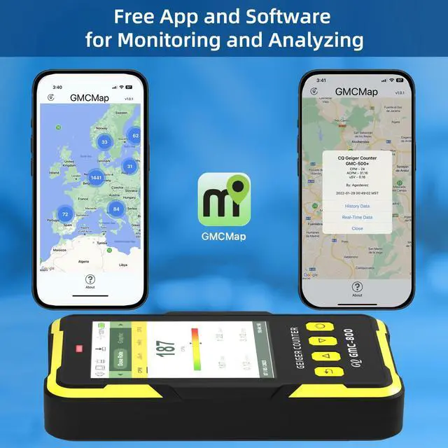 Nuclear Radiation Detector GQ GMC-800 Geiger Counter USA Design Product ...