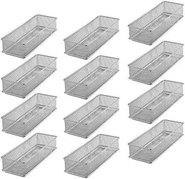Silver Mesh Drawer Organizers