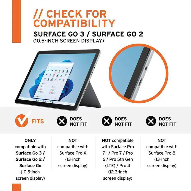 UAG Microsoft Surface Go 3 / Surface Go 2 Case [10.5-inch screen] with ...
