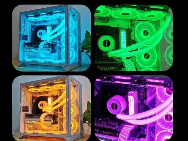 ARGB LED AIO Tube Sleeve, Soft Dust Free Rubber, Versatile Sizing 11mm ...