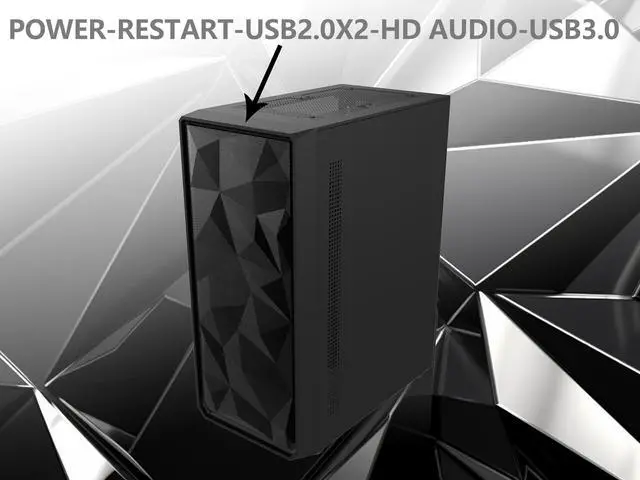 GPERHUAN Mesh Black Micro ATX Tinted Acrylic Mid Tower Computer Case ...