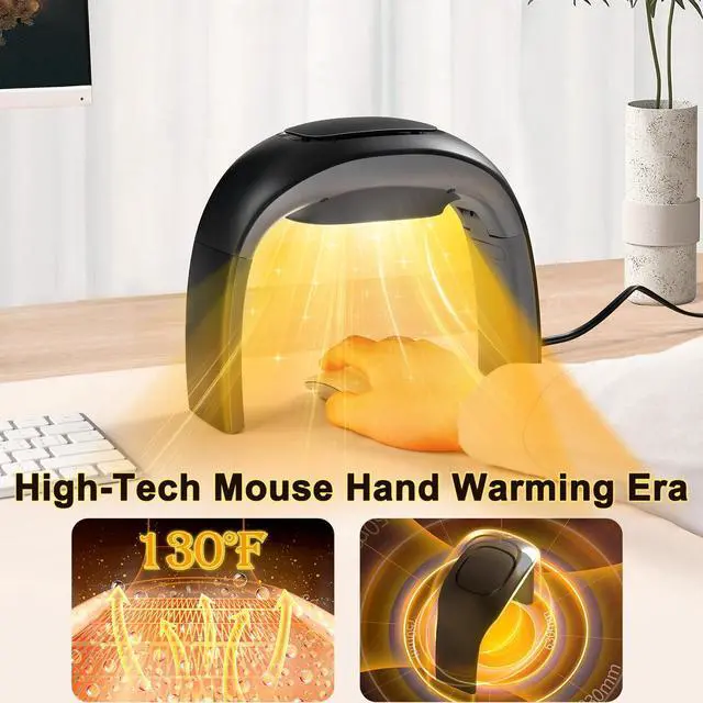 Nauttxon Desk Mouse Pad Hand Warmer Super Quiet, 110v 100w Heated Mouse ...