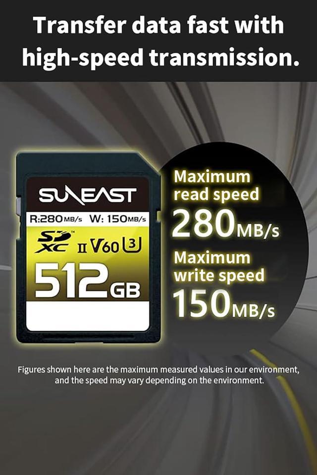 SUNEAST SDXC CARD 512GB UHS-II V60 MAX 280MB/s U3 4K UHD SUNEAST SDXC CARD 512GB UHS-II V60 MAX 280MB/s U3 4K UHD