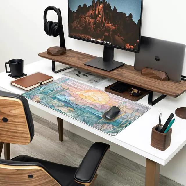Desk Mat Gaming Abstract Ocean Desk Pad Large Mouse and Keyboard Pad ...