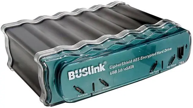BUSlink CipherShield 5TB USB 3.0 AES 256-bit Encryption External Drive ...