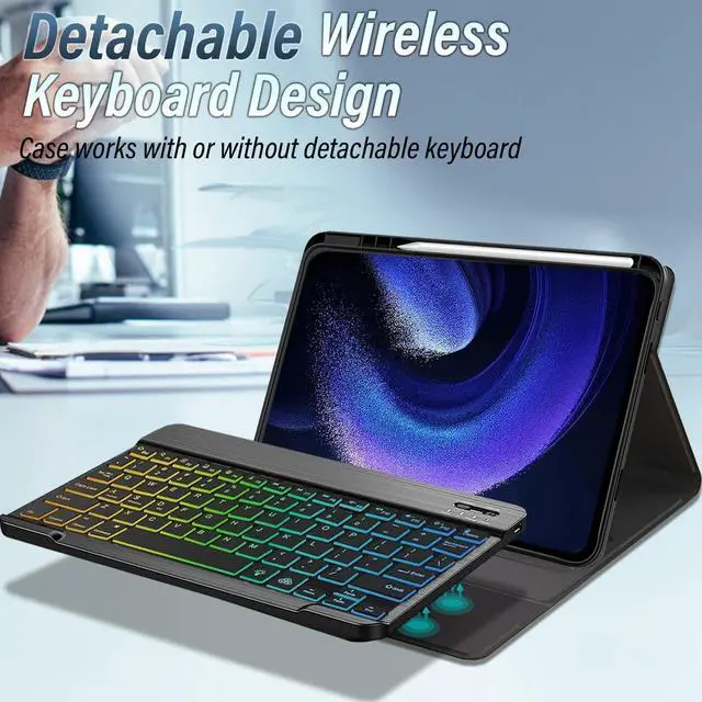 Nanhent Case with Keyboard for Xiaomi Pad 6 / Pad 6 Pro 11 Inch 2023 ...