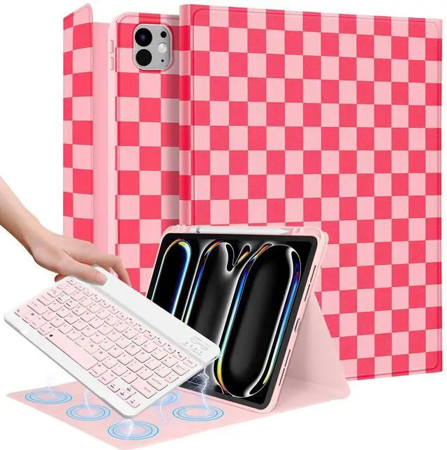 Wazzasoft for iPad Pro 13 inch Case with Keyboard M4 - Pencil Holder ...
