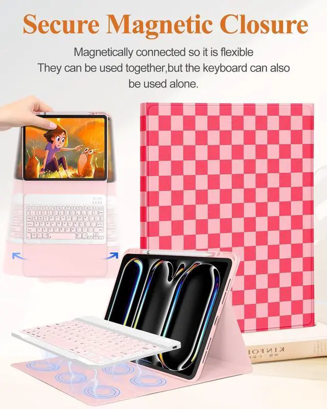 Wazzasoft for iPad Pro 13 inch Case with Keyboard M4 - Pencil Holder ...