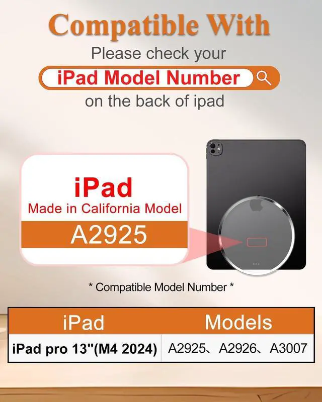 Wazzasoft for iPad Pro 13 inch Case with Keyboard M4 - Pencil Holder ...