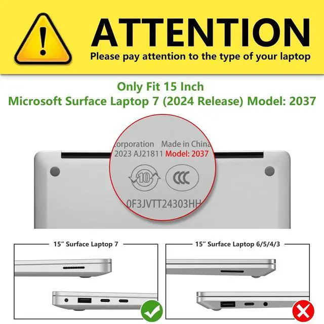 Fintie Case for 15 Inch Microsoft Surface Laptop 7 (2024 Release) Model ...