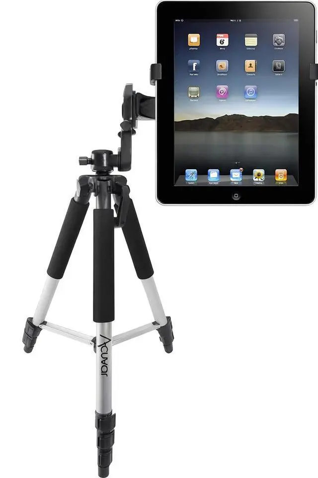 Acuvar 57" inch Pro Series Aluminum Tripod with an Tablet Tripod Mount ...