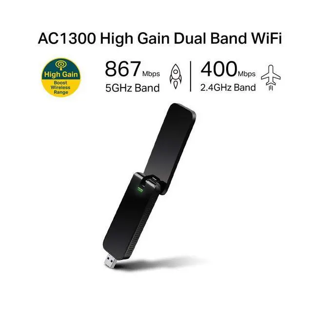 TP Link 8G9200 AC1300 Dual-Band USB WLAN Adapter - Newegg.com