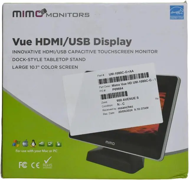 Mimo Monitors UM-1080C-G 3Rd Generation, Capacitive Touch, Desktop ...
