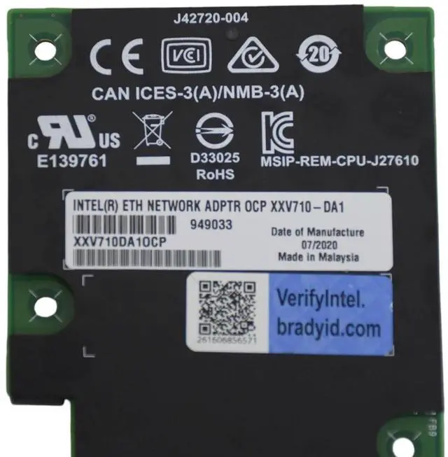 Intel XXV710-DA1 25GbE SFP28 PCIe 3.0 x8 Network Adapter 1x RJ45 Server ...