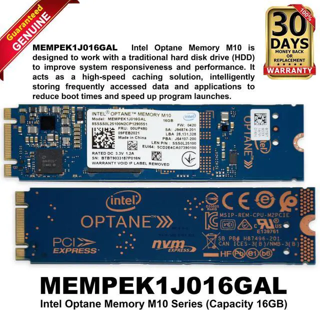 Intel Optane Memory M10 16GB Memory Card Module MEMPEK1J016GA - Newegg.com