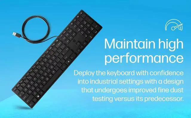 HP Smart 320K Slim Wired Keyboard 108 Keys QWERTY L96909-001 L95712-001 ...