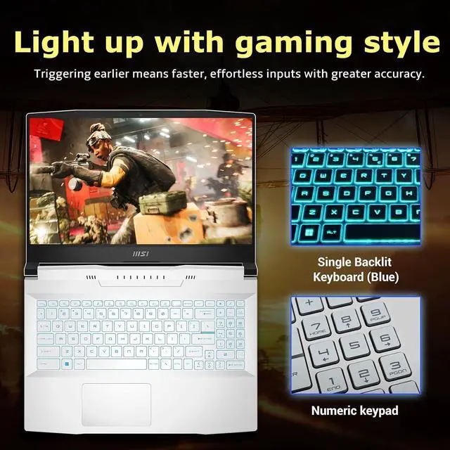 MSI Sword 15.6" 144Hz FHD Gaming Laptop, Intel i7-12650H, 64GB RAM, 2TB ...