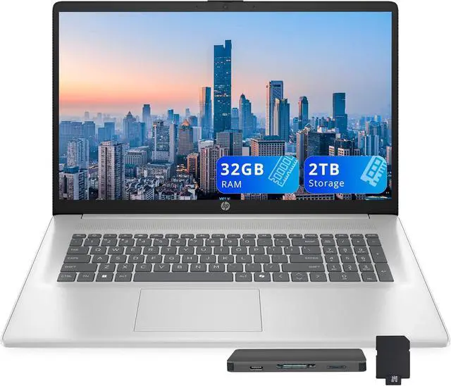 HP 17.3" FHD Business Laptop, Intel Core i7-1355U, 32GB RAM, 2TB ...