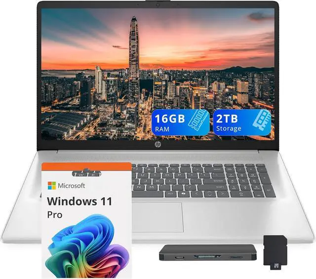 HP 17.3" FHD Business Laptop, Intel Core i7-1355U, 16GB RAM, 2TB ...