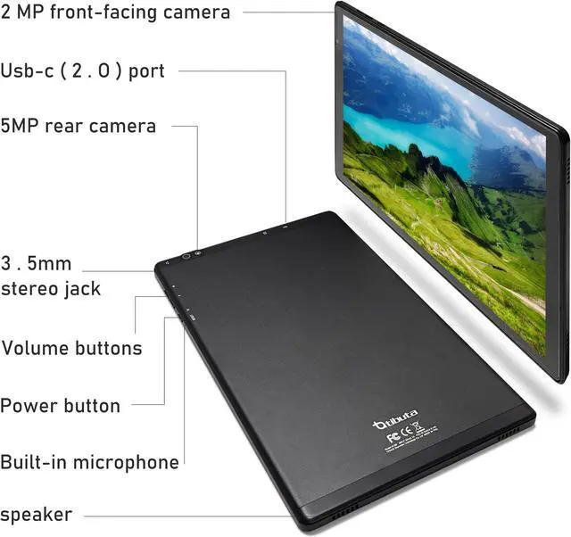 Tibuta A20 Tablet 10 Inch, 4(2+2)RAM+32ROM&128GB Expand, Android 13 ...