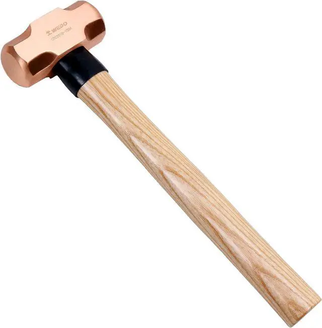 WEDO Copper Sledge Hammer with Wooden Handle,Long Straight Handle ...