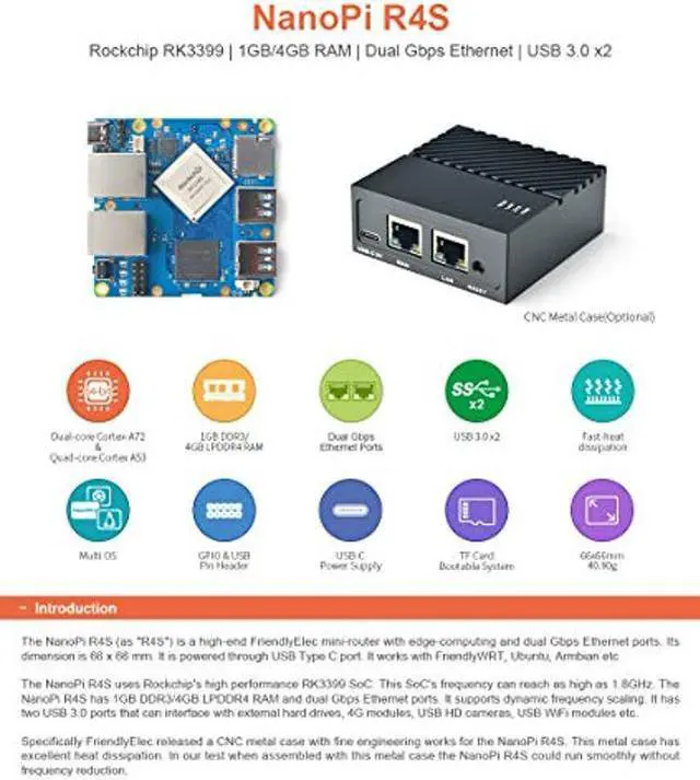 Nanopi R4S Mini Portable Travel Router OpenWRT with Dual-Gbps Ethernet ...