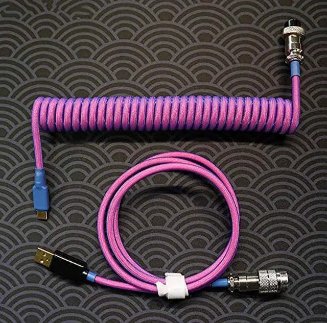 hokistudio Custom Coiled Type C USB Cable for Mechanical Keyboard ...