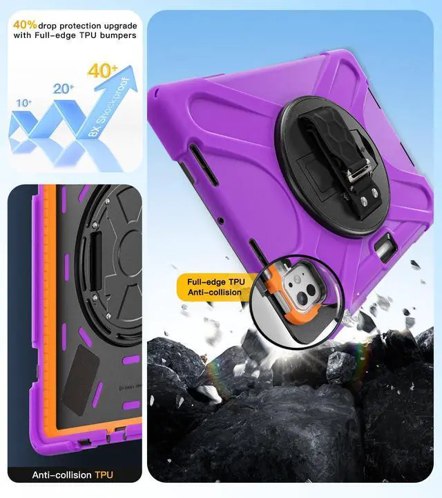 BRAECN Case for iPad Pro 11 inch M5 2025 & M4 2024, 4 Layers Heavy Duty ...