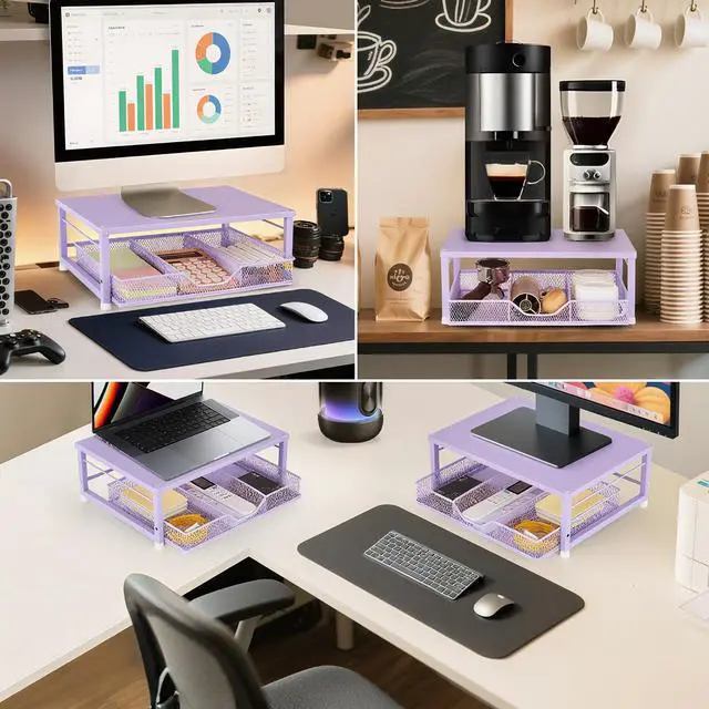 Gugsey Small Laptop Stand for Desk, Monitor Stand, Office Desk ...