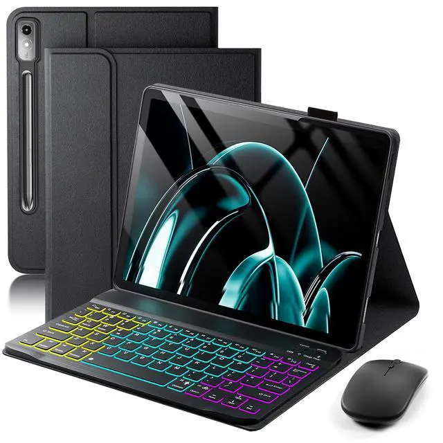 SAMTUNK Keyboard Case for Lenovo Tab P12 12.7 Inch 2023 Cover - 7 Color ...
