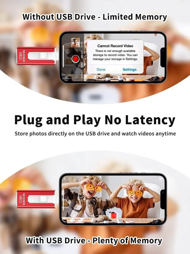 SCICNCE 512GB Flash Drive Intended for iPhone, USB Memory Stick Storage ...