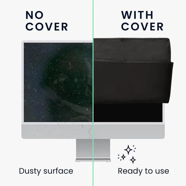 kwmobile Monitor Cover Compatible with 27-28" monitor - Dust Cover ...