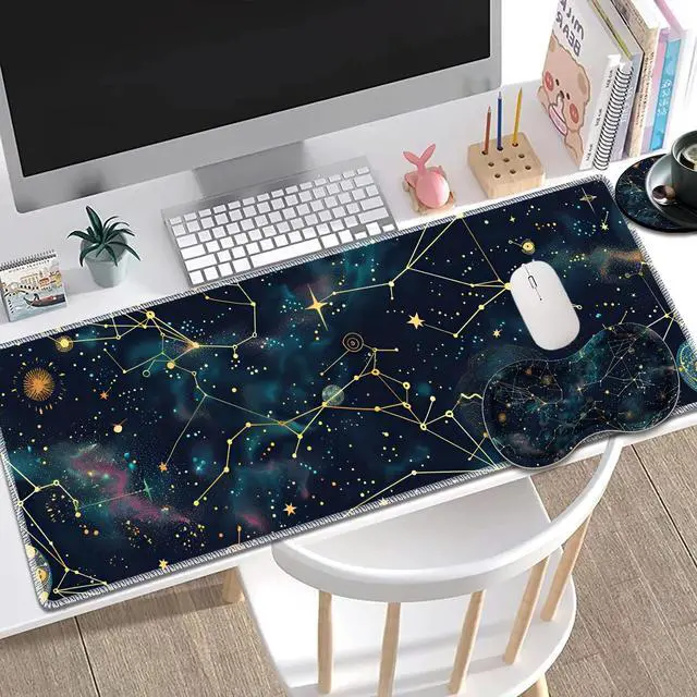 Large Gaming Mouse Pad + Mouse Wrist Rest Pad + Coaster Combination, 31 ...
