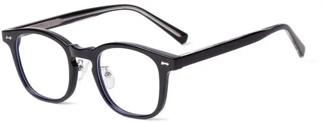 Laurinny Vintage Square Blue Light Blocking Glasses, TR90 Lightweight ...