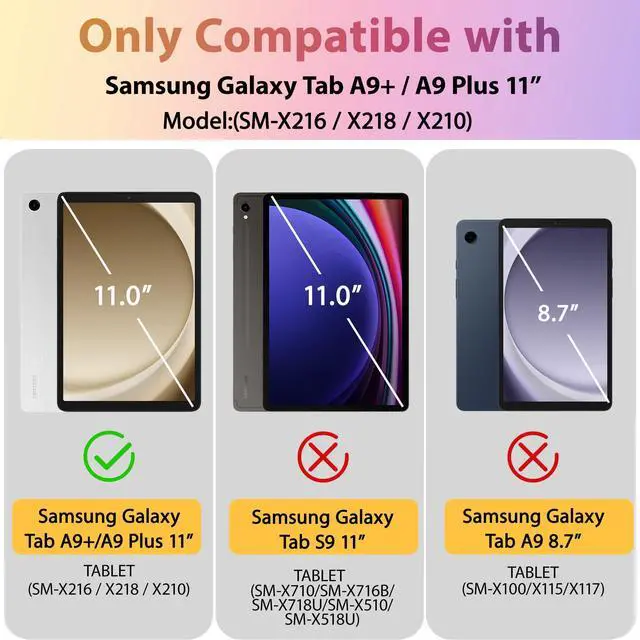 Tuiklol for Samsung Galaxy Tab A9+ Tablet 11 / A9+ Plus 2024 2023,Buit ...