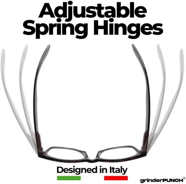 grinderPUNCH Blue Light Reading Glasses High Magnification Strong ...