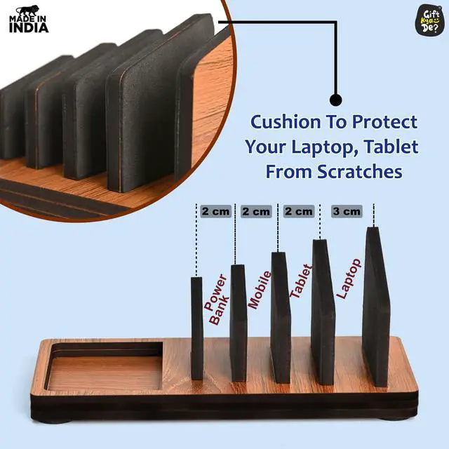 GKD Wooden Charging Station for Multiple Devices, All in One Charge ...