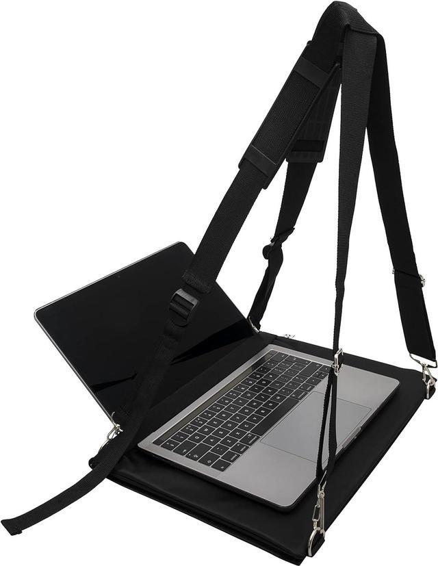 Laptop Harness Walking Desk Hands Free Portable Wearable Desk with Adjustable Straps for up to 16 Laptop MacBook Notebook Complete with Microfiber Cloth Newegg