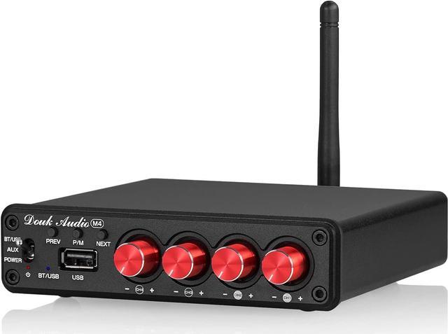 4 Channel Bluetooth Amplifier 50W x 4 Audio Power Amp Hi Fi Home Stereo Speaker Receiver Douk Audio M4 Newegg