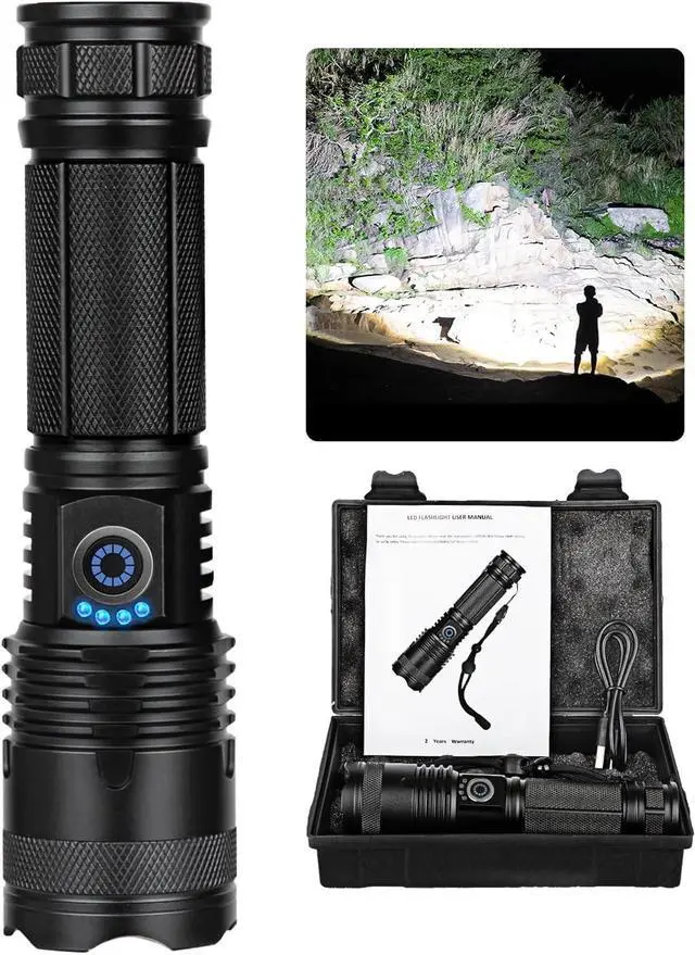 Bright Adjustable Beam Flashlights Geepas Rechargeable LED Flashlight