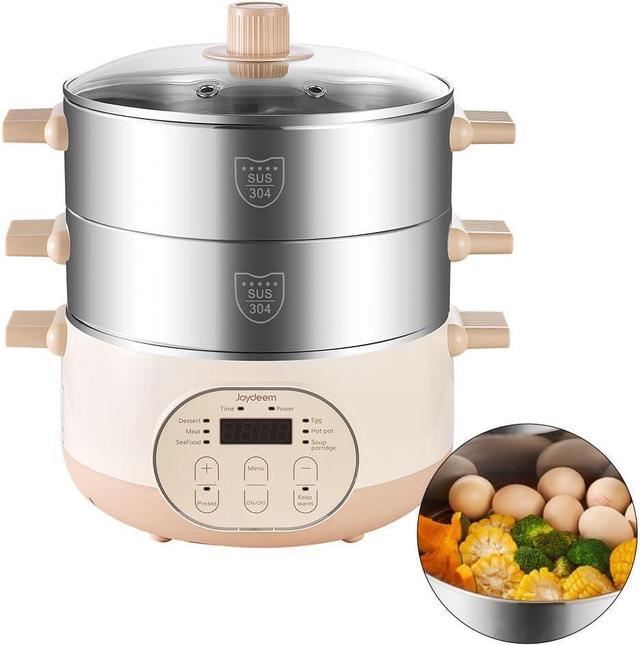 Joydeem Electric Food Steamer for Cooking 2 Tier Stainless Steel Vegetable Food Steamers 15L Large Capacity JD DZG15B Newegg
